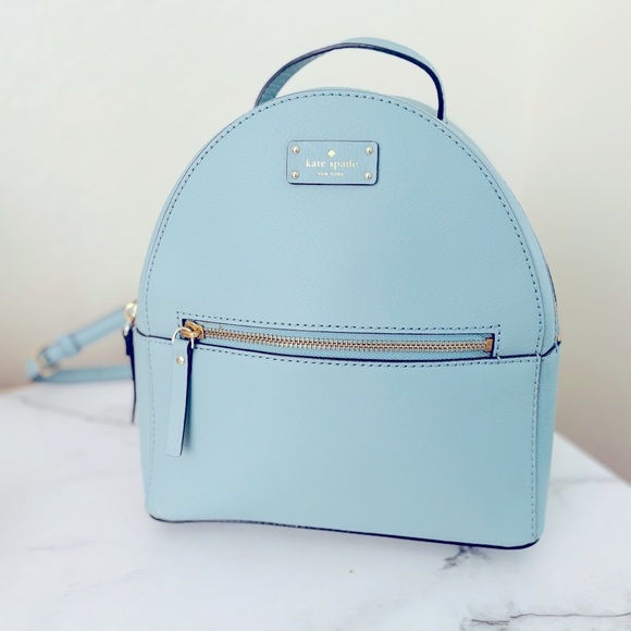 kate spade | Bags | Kate Spade Small Powder Baby Blue Backpack Womens ...
